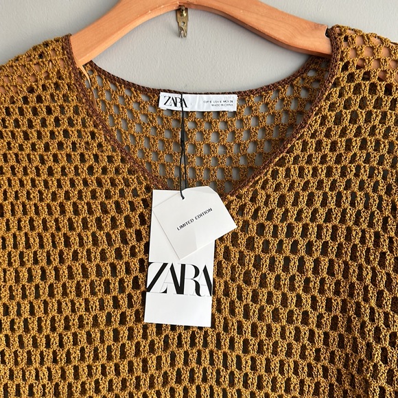 Zara | Dresses | Zara Mustard Textured Sequin Dress Nwt Size S | Poshmark
